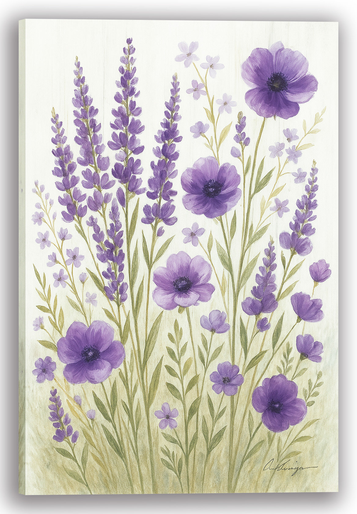 Ophelia & Co. "Lavender Meadow Harmony" Wrapped Canvas Wall Art | Wayfair